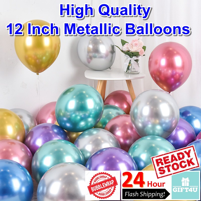 Metallic Balloon 12 Inch High Quality Big Metallic Colour Shinning ...