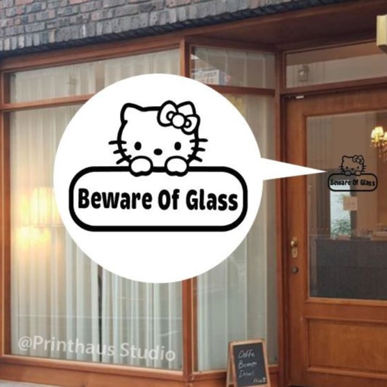 Glass Door Sticker Window Sticker Welcome Sticker Beware of Glass ...