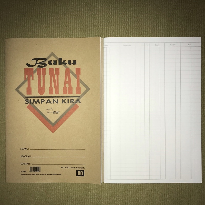 Uni F4 Craft Cover Buku Lejar / Buku Jernal / Buku Tunai 80pages ...