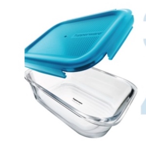Tupperware PremiaGlass Rectangular 1.0L with gift box / glass / glass ...