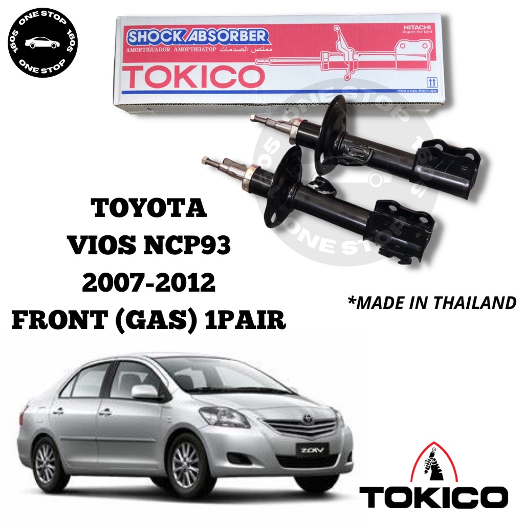 TOYOTA VIOS NCP93 DUGONG 2007-2012 DEPAN/ FRONT TKC TOKICO THAILAND ABSORBER GAS 2PCS | Shopee ...
