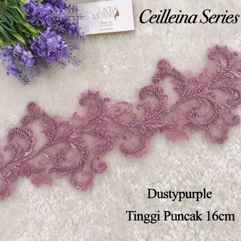 🔥READYSTOK 🔥LACE MEWAH BORDER LACE Siap Sequin & Manik TINGGI & MURAH ...