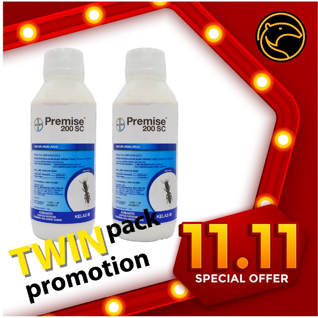 [Twin Pack] BAYER PREMISE 200 SC. Termite Elimination Chemical (Germany ...