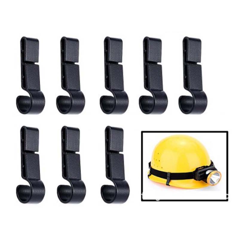 10pcs Anti-Slip Helmet Clips Safety Cap Headlamp Hook Headlight Buckles ...