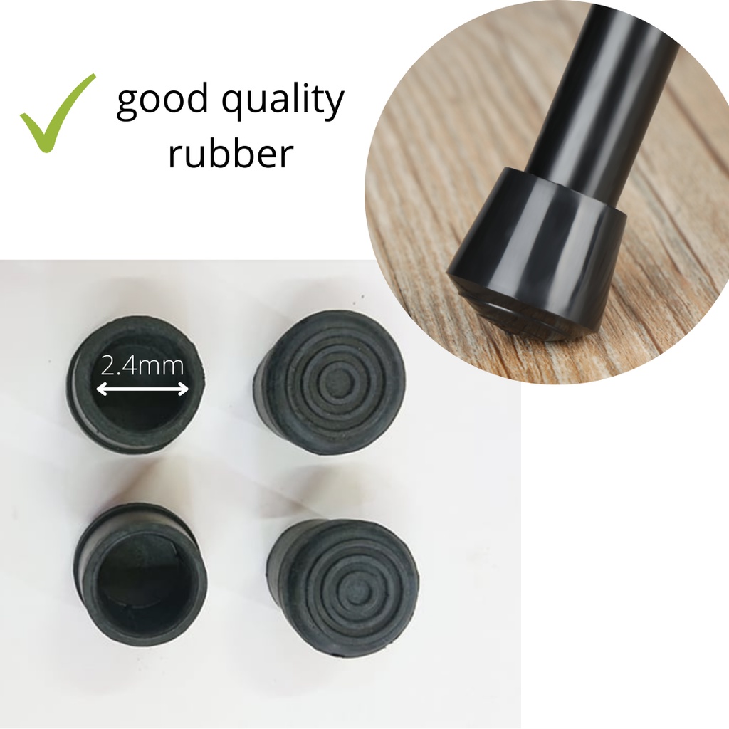4 pcs Black Chair Couch Table thick Rubber Furniture Leg End Caps ...