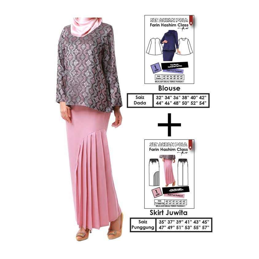 POLA BLOUSE (EDISI POLA DESIGNER) | POLA PAKAIAN | POLA BAJU | Shopee ...