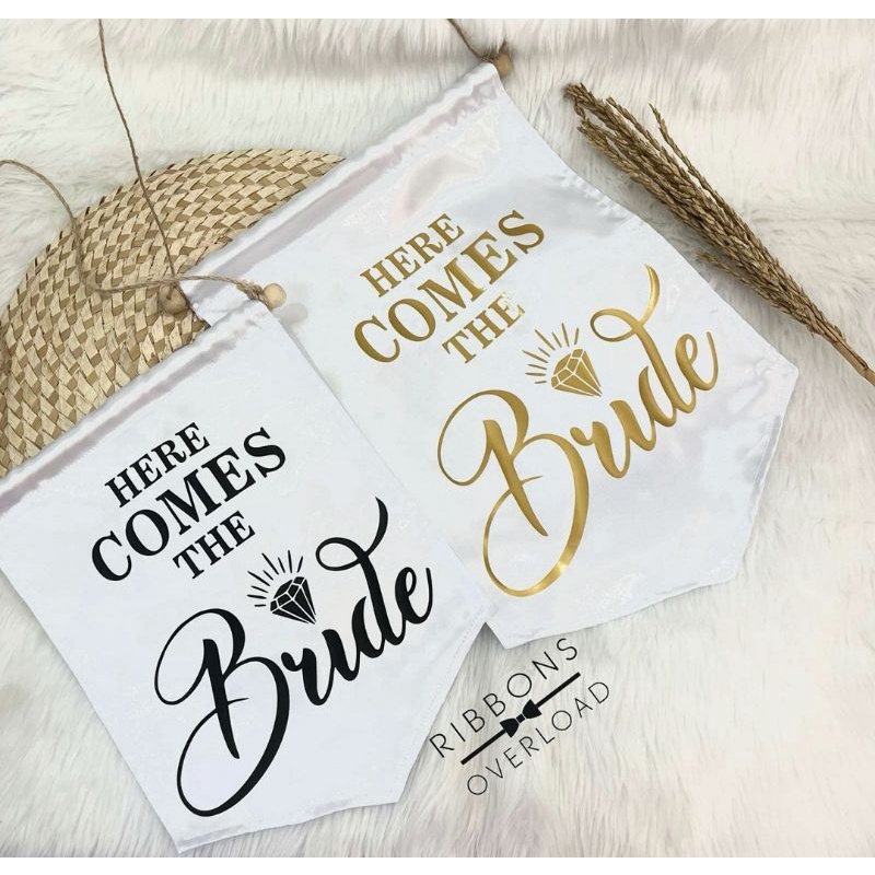 Wedding Banner | For flower girls | Here comes the bride | Here comes ...