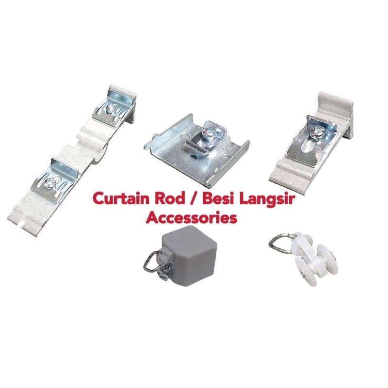 BESI Langsir / Curtain Rail / Curtain Rod / Curtain Rail End cap ...