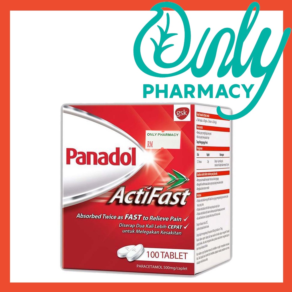 Panadol Actifast For Fast Pain Relief 100s (10 strips/box) Paracetamol ...