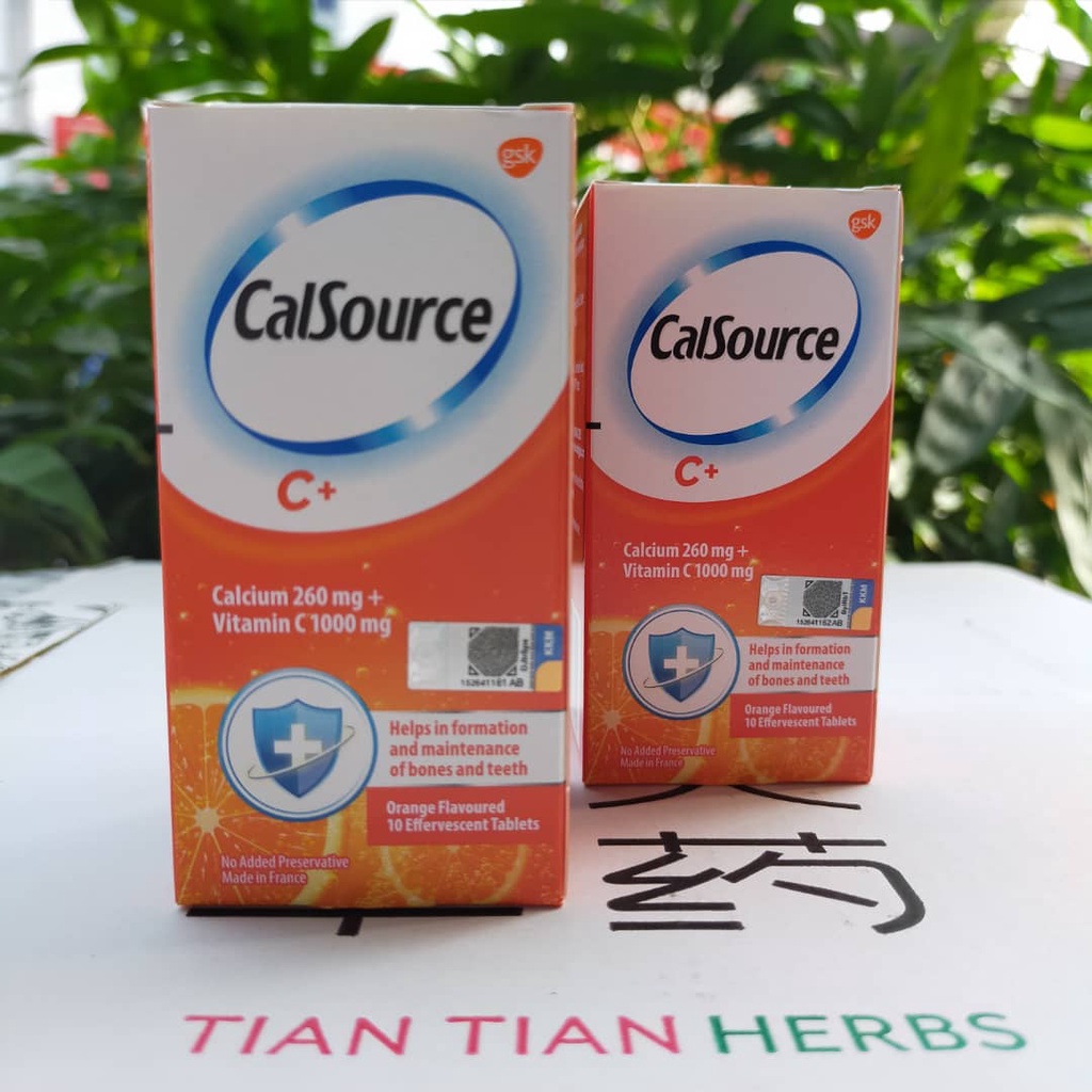 CalSource C+ Calsium 260mg + Vitamin C 1000mg Orange X 10 Tablets candy ...