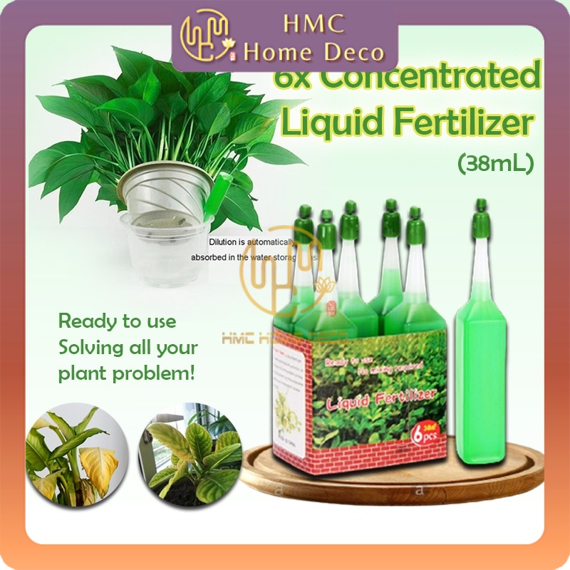 HMC - 6x Concentrated Liquid Fertilizer Baja Air Pekat 浓缩花草植物营养液水培植物 花卉盆栽观叶液体通用型营养液 | Shopee ...