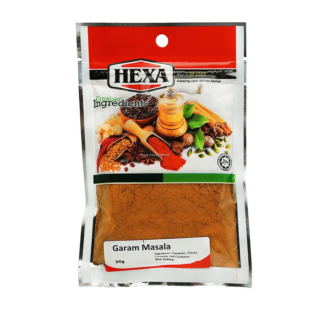 HEXA HALAL Garam Masala Powder (50g) - Serbuk Garam Masala | Shopee ...