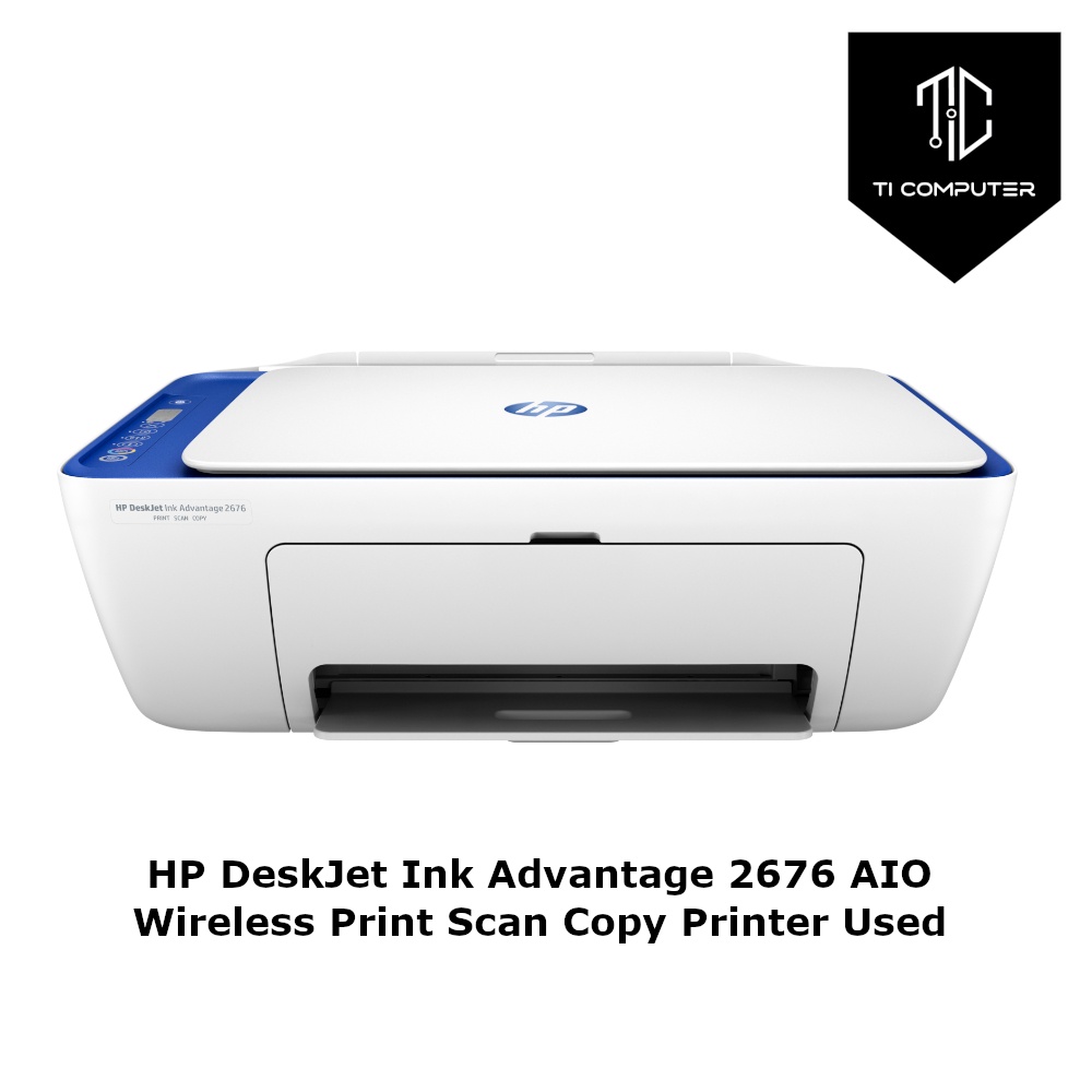 HP DeskJet Ink Advantage 2676 AIO Wireless Print Scan Copy Printer Used ...