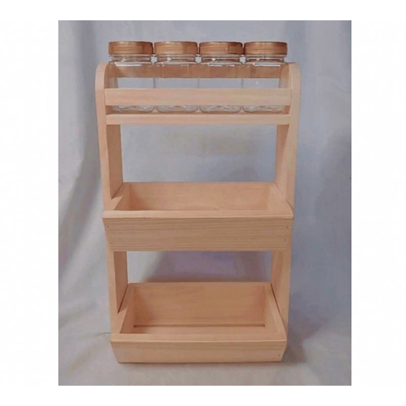 KAYU Dutch Teak Wood Spice Rack Stacking Combination And 3-tier Dutch ...