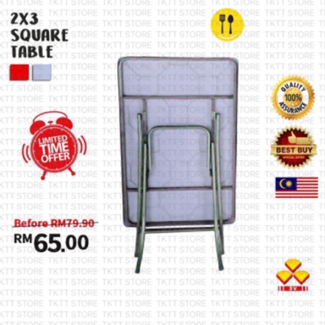 Spot TKTT 2x3 Feet Plastic Foldable Table Portable Dining Table Study ...