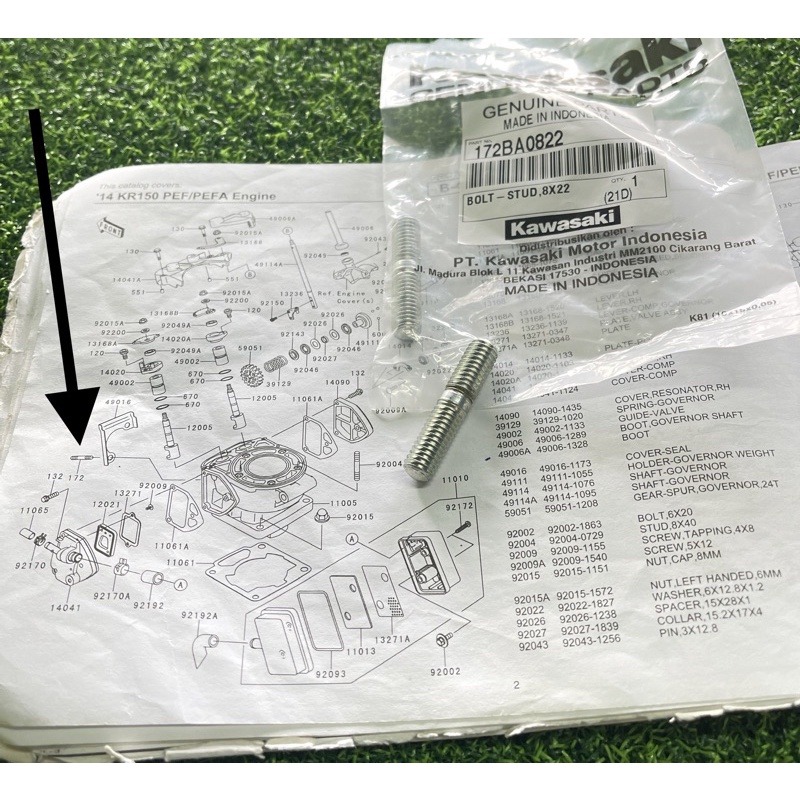 TIANG SKRU EKZOS KE BLOK RR150 ZX150 ORIGINAL KAWASAKI | Shopee Malaysia