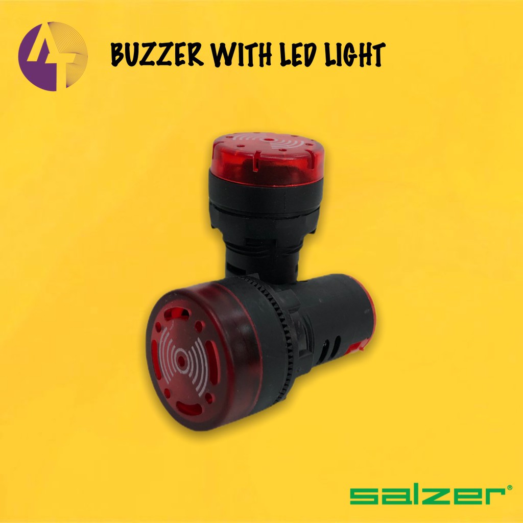 Salzer Buzzer With Led Light Red - 22MM, 240Vac, 24Vdc | Shopee Malaysia