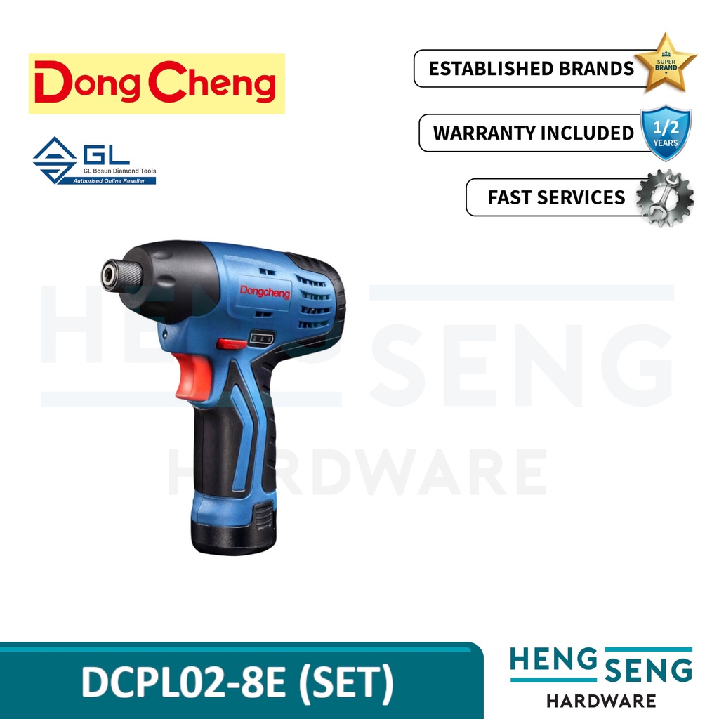Dong Cheng Cordless Impact Driver Dcpl02 8e Set Shopee Malaysia