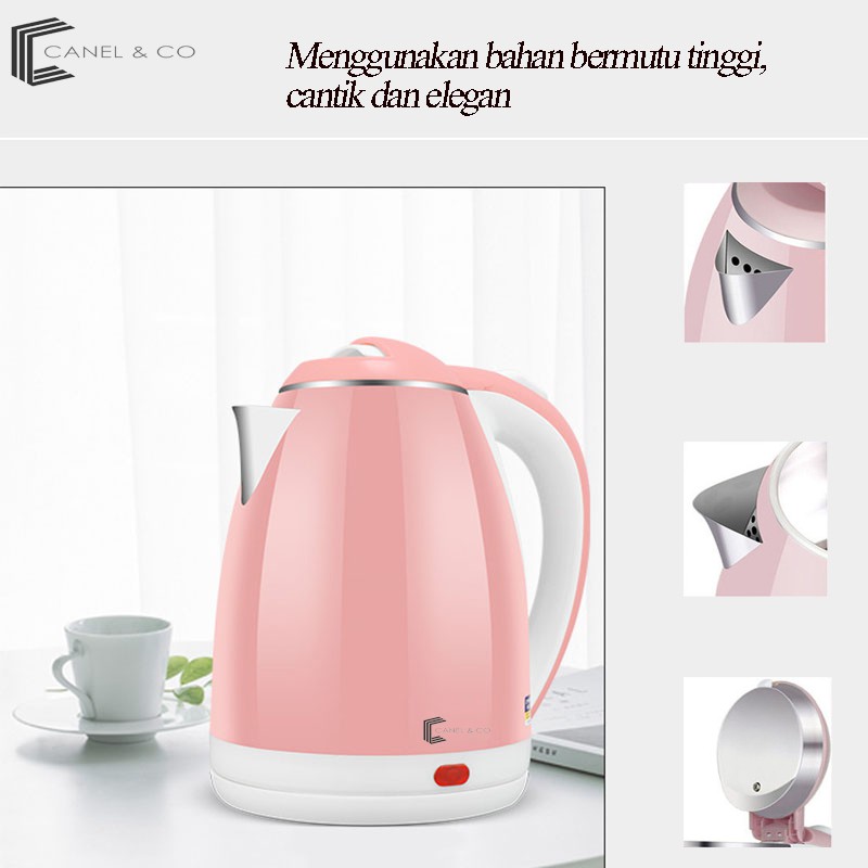 Jug Kettel Stainless Steel Electric Automatic Jug Kettle Ketel listrik ...
