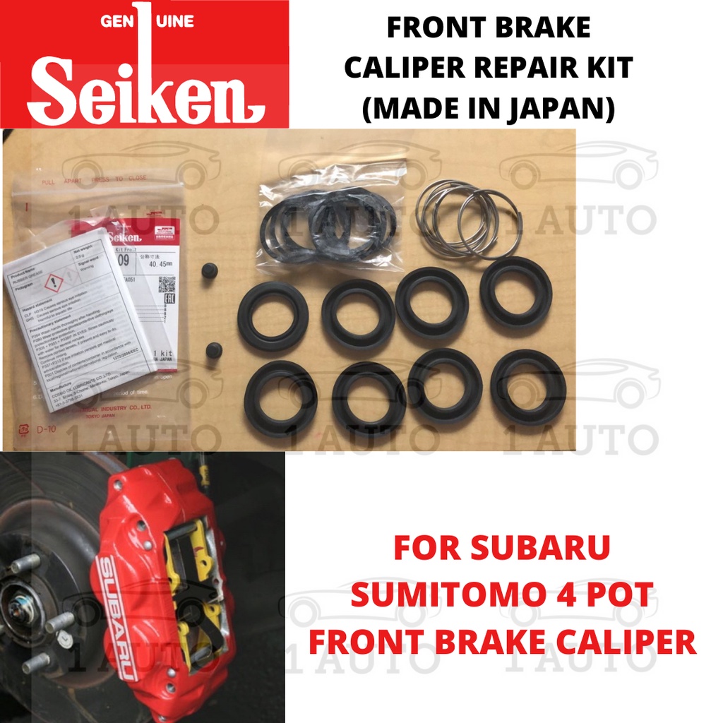 (MADE IN JAPAN) SEIKEN FRONT BRAKE CALIPER REPAIR KIT SUBARU 4 POT ...