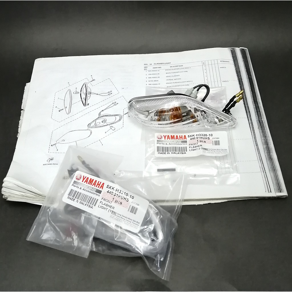 YAMAHA Y125ZR FRONT SIGNAL ASSY/ HLY 100% ORI 5XK-H3310-10//5XK-H3320 ...