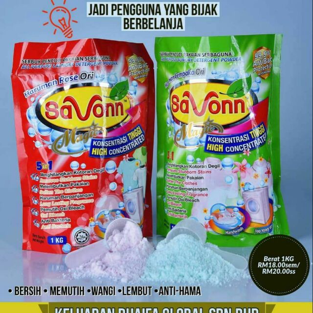 Savon Magic - serbuk pencuci serba guna 5 in 1 | Shopee Malaysia