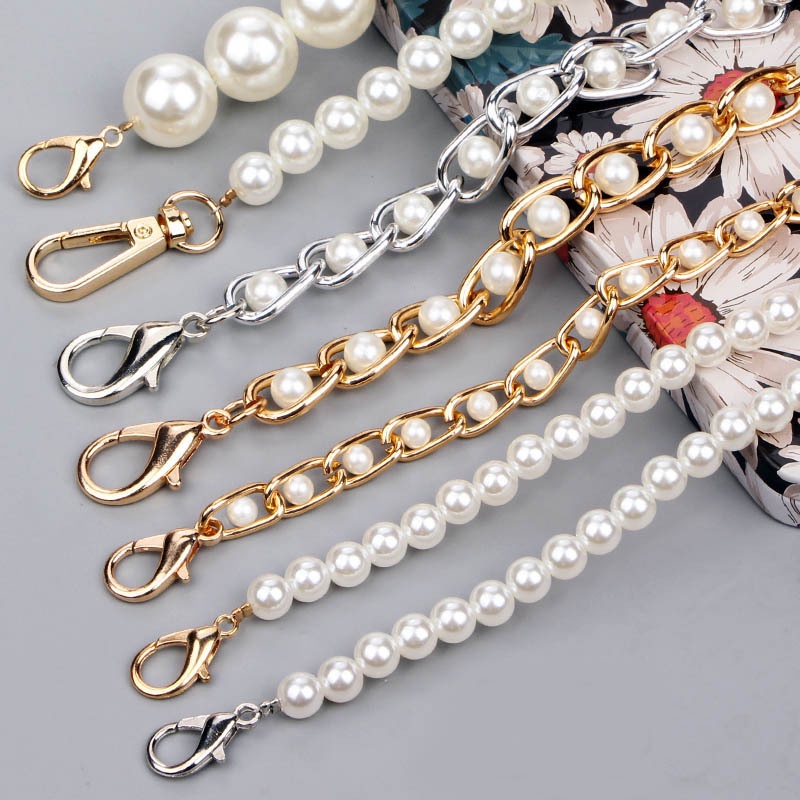 Pearl Chain Accessories Bag Strap Diagonal Shoulder Strap Bag Chain ...