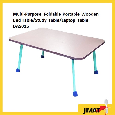 Multi-Purpose Foldable Portable Wooden Bed Table | Study Table | Laptop ...
