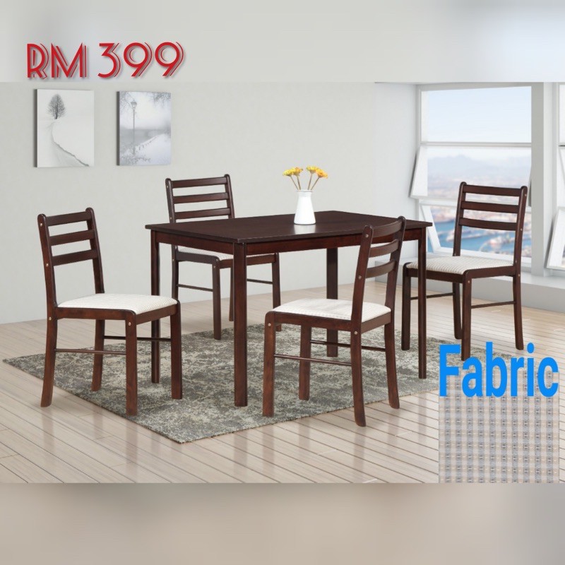 Set Meja Makan 🔥 4 Seater Dining Set | Shopee Malaysia