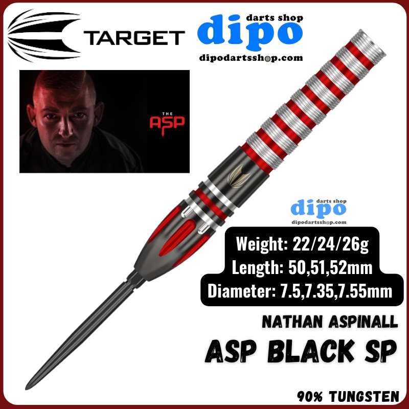 TARGET Swiss Steel Darts - ASP Black ( Nathan Aspinall Model) | Shopee ...