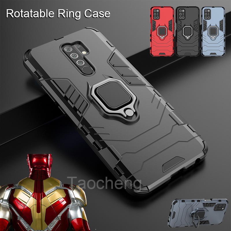 Xiaomi Redmi 9 9A Phone Case Hard Armor Shockproof Casing Phone Stand ...