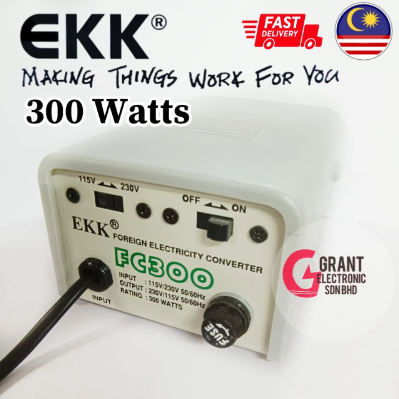 EKK Step Down Transformer 240VAC to 100VAC 120VAC Foreign Electricity ...