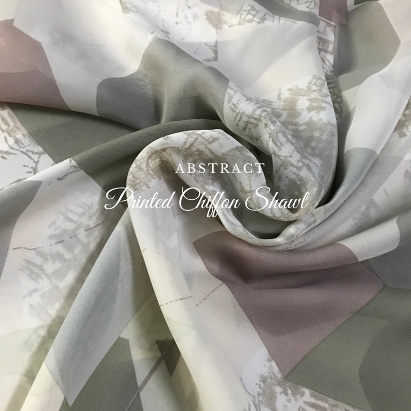 Printed Chiffon Shawl/ Shawl 2 meter/ Chiffon voile shawl | Shopee Malaysia