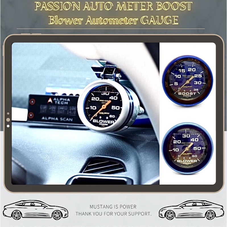 PASSION AUTO Meter BOOST Blower Autometer GAUGE 65MM TURBO DIESEL FULL ...