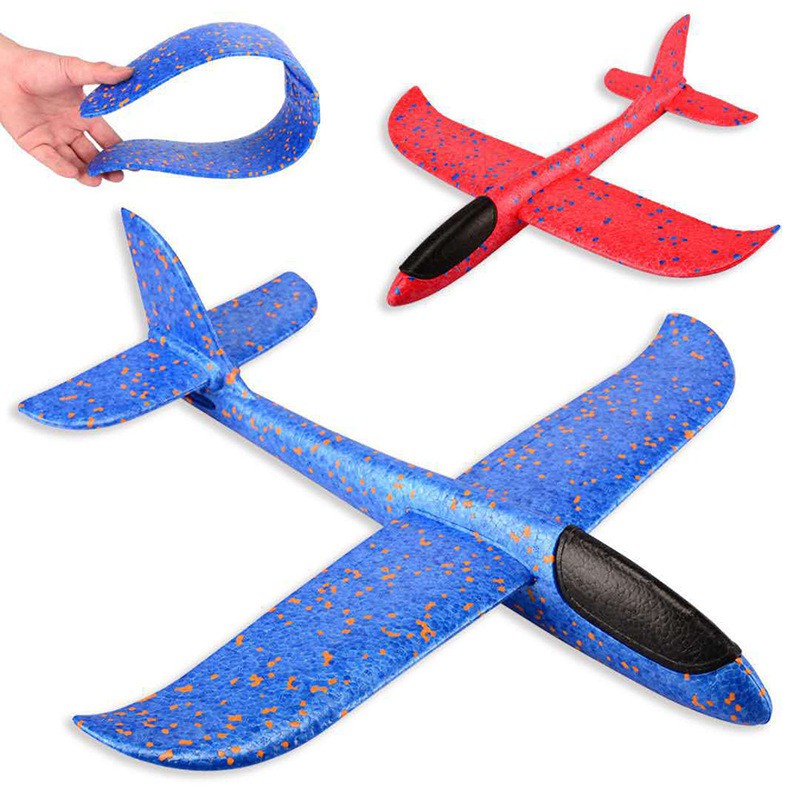 48cm Hand-thrown airplane direct slewing double model toy airplane ...