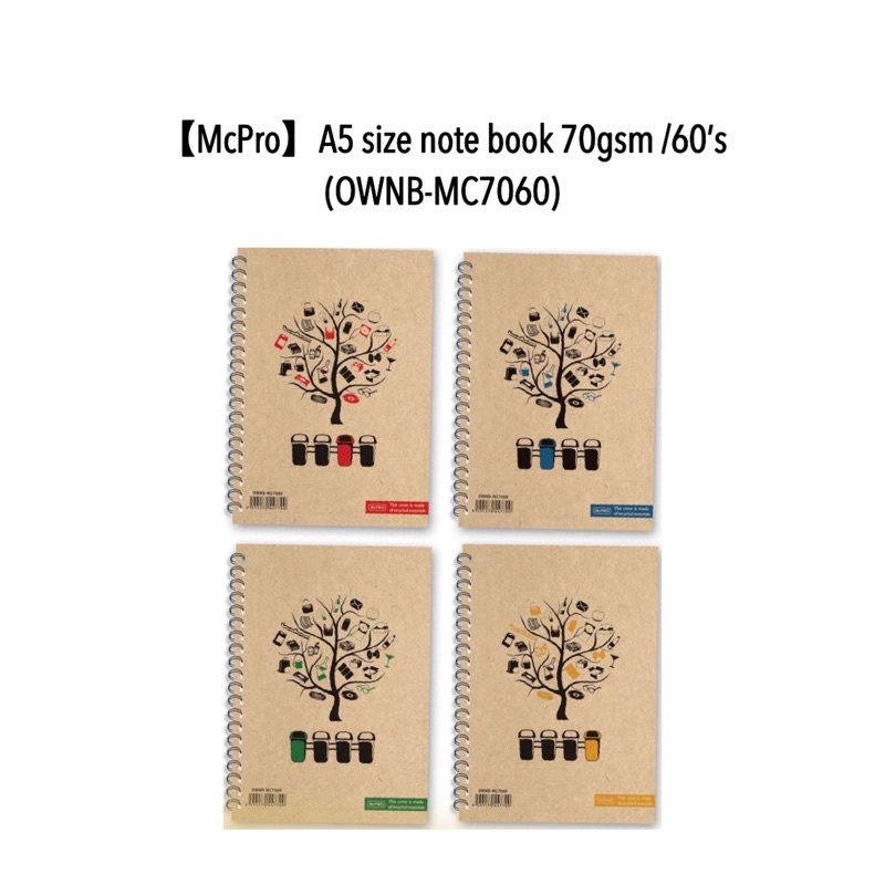 【McPro】A5 size note book 70gsm /60’s (OWNB-MC7060) | Shopee Malaysia