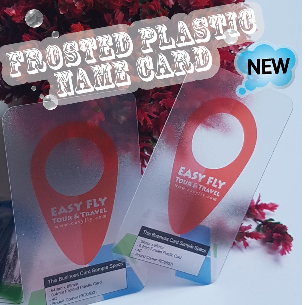 FROSTED TRANSPARENT PLASTIC NAME CARD PRINTING 磨砂透明PVC名片3 | Shopee Malaysia