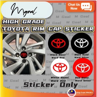 Toyota Rim Cap Car Sticker for Sport Rim vios camry chr prius altis ...