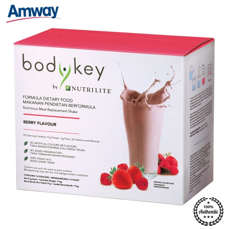 Amway - BodyKey By Nutrilite Meal Replacement Berry Shake | Shopee Malaysia