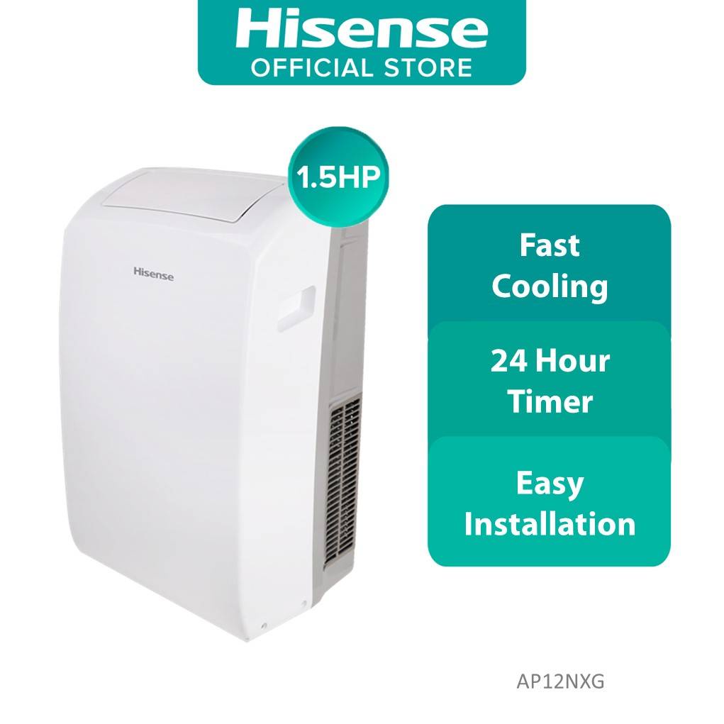Hisense Portable Air Conditioner (1.5HP) 24hr Timer With Remote Control ...