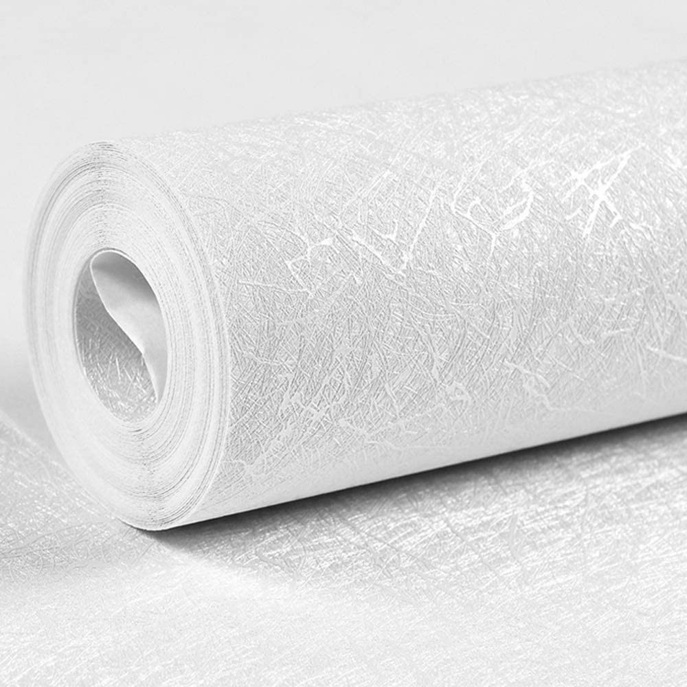White Wallpaper Embossed Thicken Self-Adhesive Contact Paper Removable ...