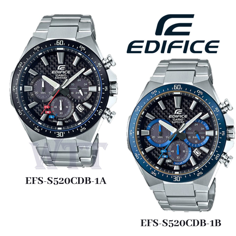 CASIO EDIFICE ORIGINAL EFS-S520CDB MEN WATCH SOLAR POWER JAM TANGAN ...
