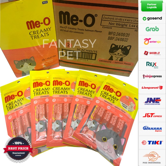 Meo Me-O Creamy Treats salmon flavored cat snack wetfood cat food ...