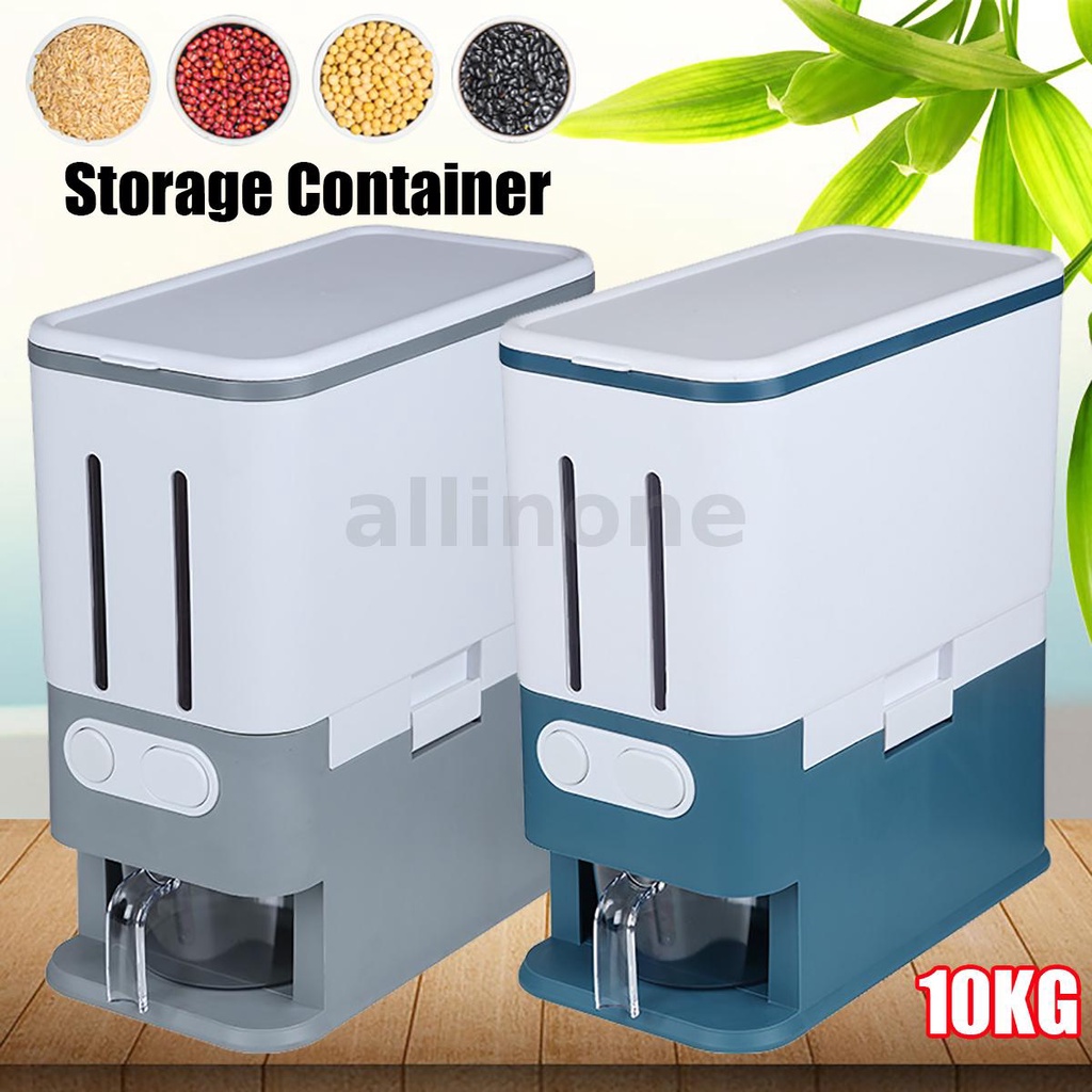 10Kg Auto Rice Storage Container Grain Storage Box Cereal Dispenser ...