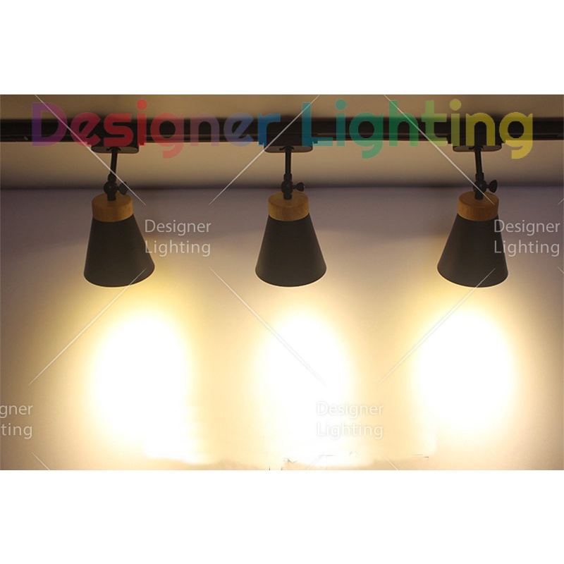 Set of 4 [1 Meter Track Rail with 3 x Track Light] with E27 Led Bulb ...