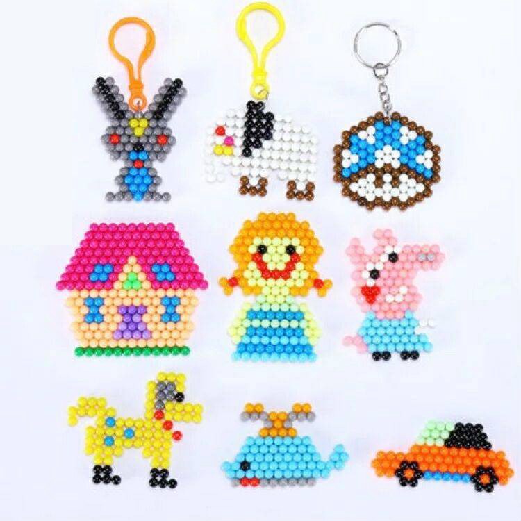 1100 pcs (10 Colors)DIY Puzzle Aqua Water Magic Sticky Beads With ...