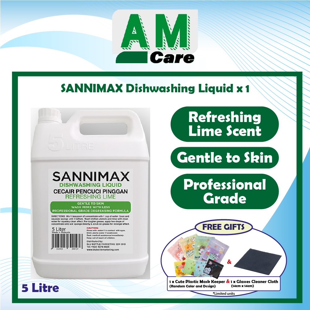SANNIMAX Dishwashing Liquid (5L) | Professional Grade Degreasing ...