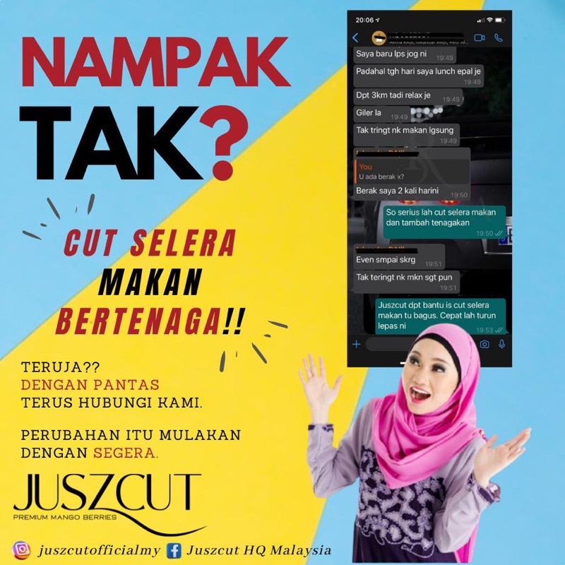 ( Ready Stock ) JUSZCUT Sentiasa KENYANG & KURUS seawal 3 hari!! + FREE ...