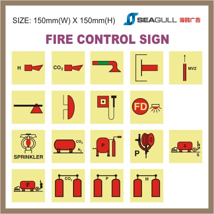 Fire Control Symbol Signage Kecemasan Kebakaran Fire Reel Hose Fire ...