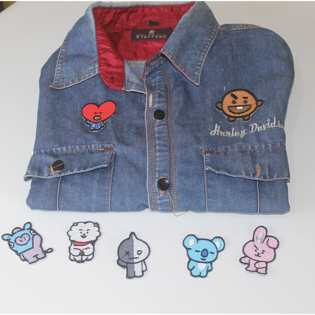 Iron Patch Embroidered Character BT21 BTS Patch KPOP BT21 | Shopee Malaysia